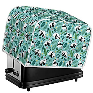 Snilety Cartoon Panda Toastet Cover for Kitchen Appliance Accessories,4 Slice Slot Bread Oven Cushion,Oven,Microwave Dust Protection,M