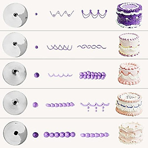 GOOTRADES 7 Pcs-Set Cake Decorating Tips (5 Writing Tube,1 Coupler,1 Silicone Pastry Bag)