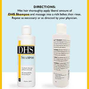 DHS Regular Scalp Shampoo 8 oz - Daily Hair Cleansing, pH Balanced Formula, Dissolves Dirt and Oil, Gentle Deep Clean with a Light, Fresh Scent (Pack of 1)