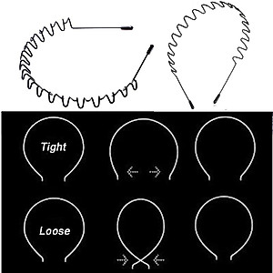 COSHONWOL 4 Pack Metal Headbands for Women Men, Fashion Unisex Black Hairband Spring Wave Sports Headwear Hair Hoop Hair Accessories