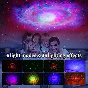 ZBYOvO Galaxy Projector,Star Projector,Nebula Night Light Projector with Remote Control, Bluetooth Music Speaker for Bedroom/Party/Home Decor, Auto-Off Timer, Christmas Gift for Kids & Adults