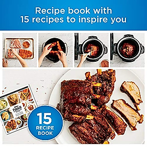 Ninja Foodi 7-in-1 Pressure, Slow Cooker, Air Fryer and More, with 5-Quart Capacity and 15 Recipe Book Inspiration Guide, and a High Gloss Finish