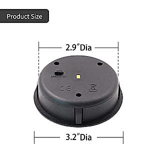 Oagsln 2Packs Replacement Solar Light Parts, Waterproof Solar Light Tops, Decorative LED Solar Panel Lantern Lights for Outdoor Hanging Lanterns Garden Patio Lighting, Warm Light (2.9 inch)