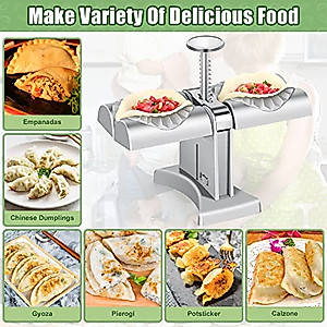 Dumpling Maker Machine,Dumpling Maker Press,Household Double Head Acutomatic Dumpling Maker Mould,Pierogi Empanada Maker Press