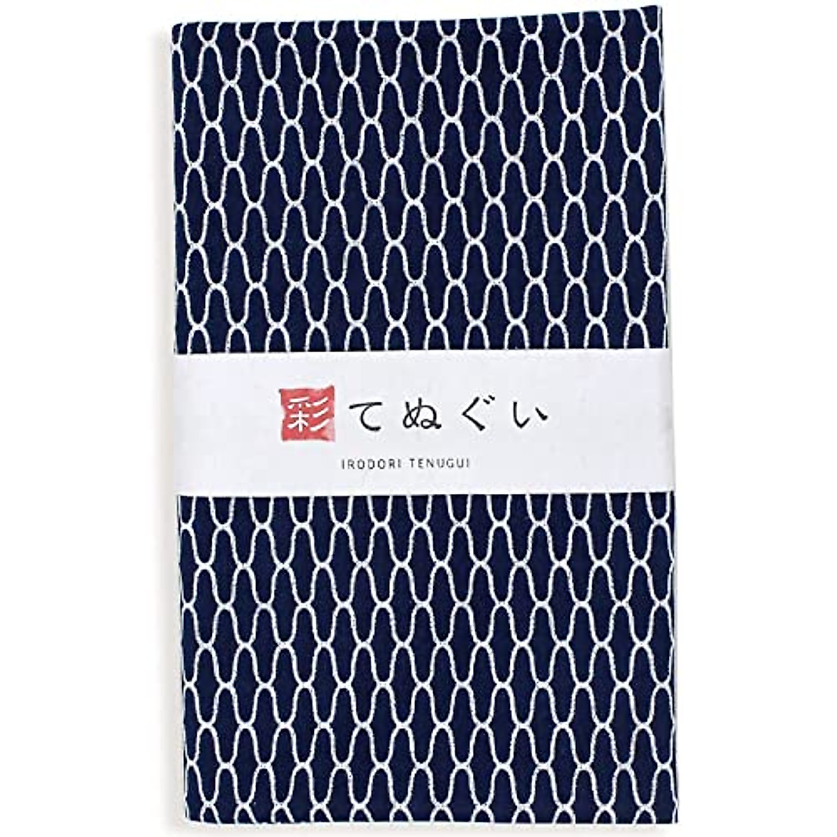 KOMESICHI irodori Japanese Traditional Towel Tenugui Cool Pattern 5 with Fray Prevention Processing Set of 5 with Tenugui Iroha (English Manual), 12.99x34.64 in
