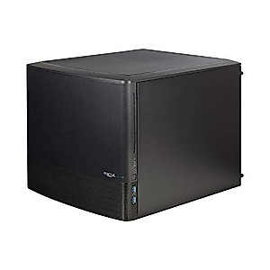 Fractal Design Node 804 - Black - Cube Compact Computer Case - mATX - High Airflow - Modular Interior - 3X Fractal Design Silent R2 120mm Fans Included - USB 3.0 -Window Side Panel