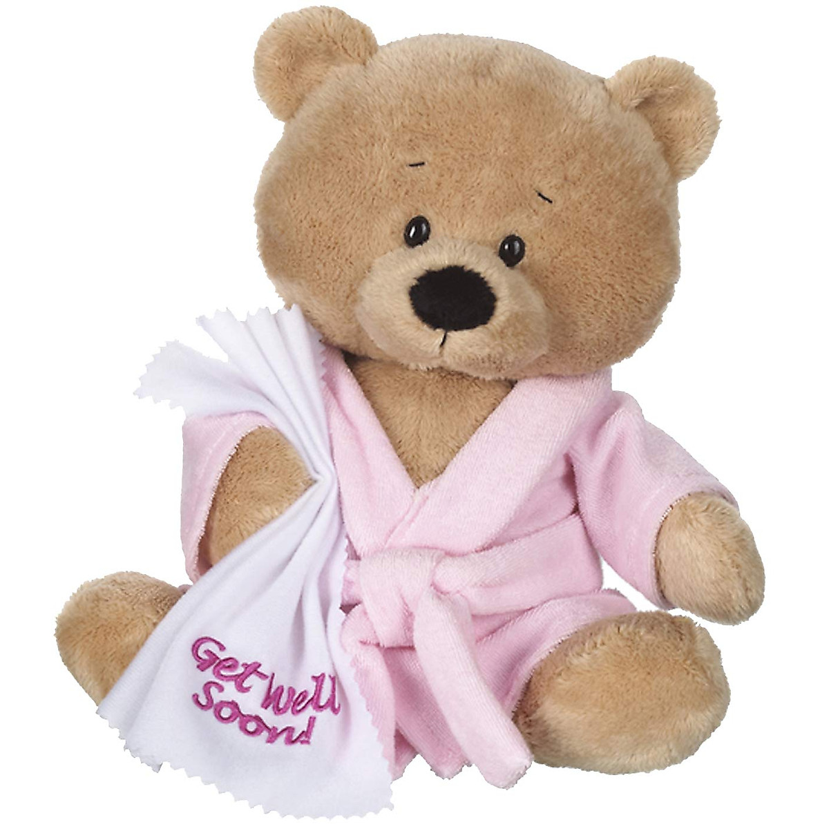 Ganz 10.5" Get Well Teddy with Pink Robe Plush
