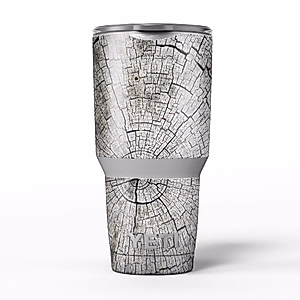 Design Skinz Aged Cracked Tree Stump Core - Skin Decal Vinyl Wrap Kit Compatible with The Yeti Rambler Cooler Tumbler Cups