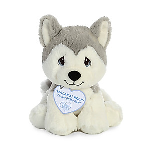 Aurora® Inspirational Precious Moments™ Malakai Wolf Stuffed Animal - Cherished Memories - Enduring Comfort - Gray 8.5 Inches