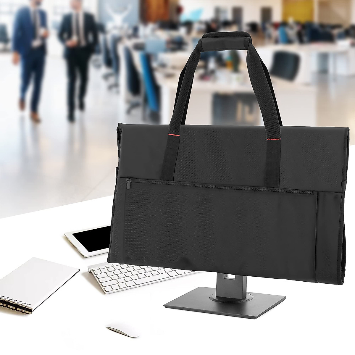Trunab Travel Carrying Case for 27" LCD Screens and Monitors, With Padded Velvet Lining, Protective Monitor Bag Compatible With iMac* 27" and Accessories, Black (Patented Design)