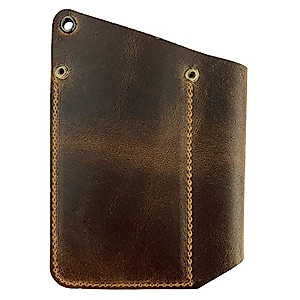 Valhalla Gear, Tool Holster Handmade from Full Grain Leather - Multitool Holder, Knife Sheath, Camping & Outdoor Accessories - Bourbon Brown