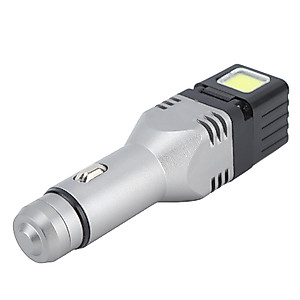 Jopwkuin Car Charged Emergency Torch, Emergency Automobile Tool Handheld Dual Light Source with Window Breaker for Vehicle (Single Light)