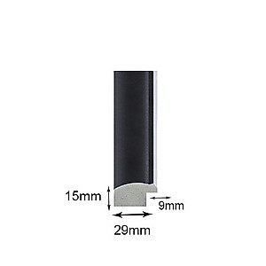 FRAMES BY POST Soda Picture Photo Frame, Plastic, Charcoal with Blue Mount, 50 x 40 cm Image Size 15 x 10 Inch