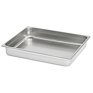 Vollrath 22 Gauge Stainless Steel 2/1 Double Wide Steam Table Pan - 25 5/8"L x 20 7/8"W x 4"D