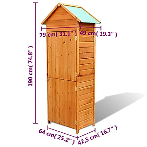 TIFITGO Asomie Patio Storage Cabinet Brown 16.7"x25.2"x74.8" Indoor stockage bin home chest house tank Outdoor Furniture Outdoor Storage Boxes US Stock Fast Shipment Beige