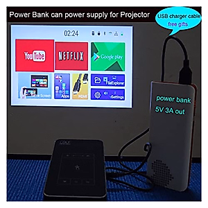 T18 (2G+32G) Android 7.1.2 Smart Projector Mini DLP Projector Support AC3 HD 1080P Video Beamer BT4.1 Airplay DLNA ( Color : 2G 32G and Mouse )