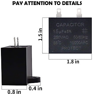 W10613606 Refrigerator Compressor Start Relay and Capacitor Compatible with Whirlpool Ken-More Kitchen-Aid fridges Replace W10416065 AP5787784 PS8746522 3023300 67003186