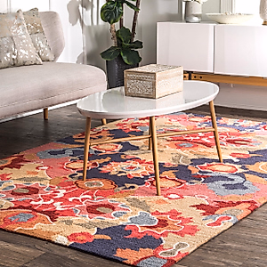 nuLOOM Hand Hooked Felicity Area Rug, 5x8, Multi