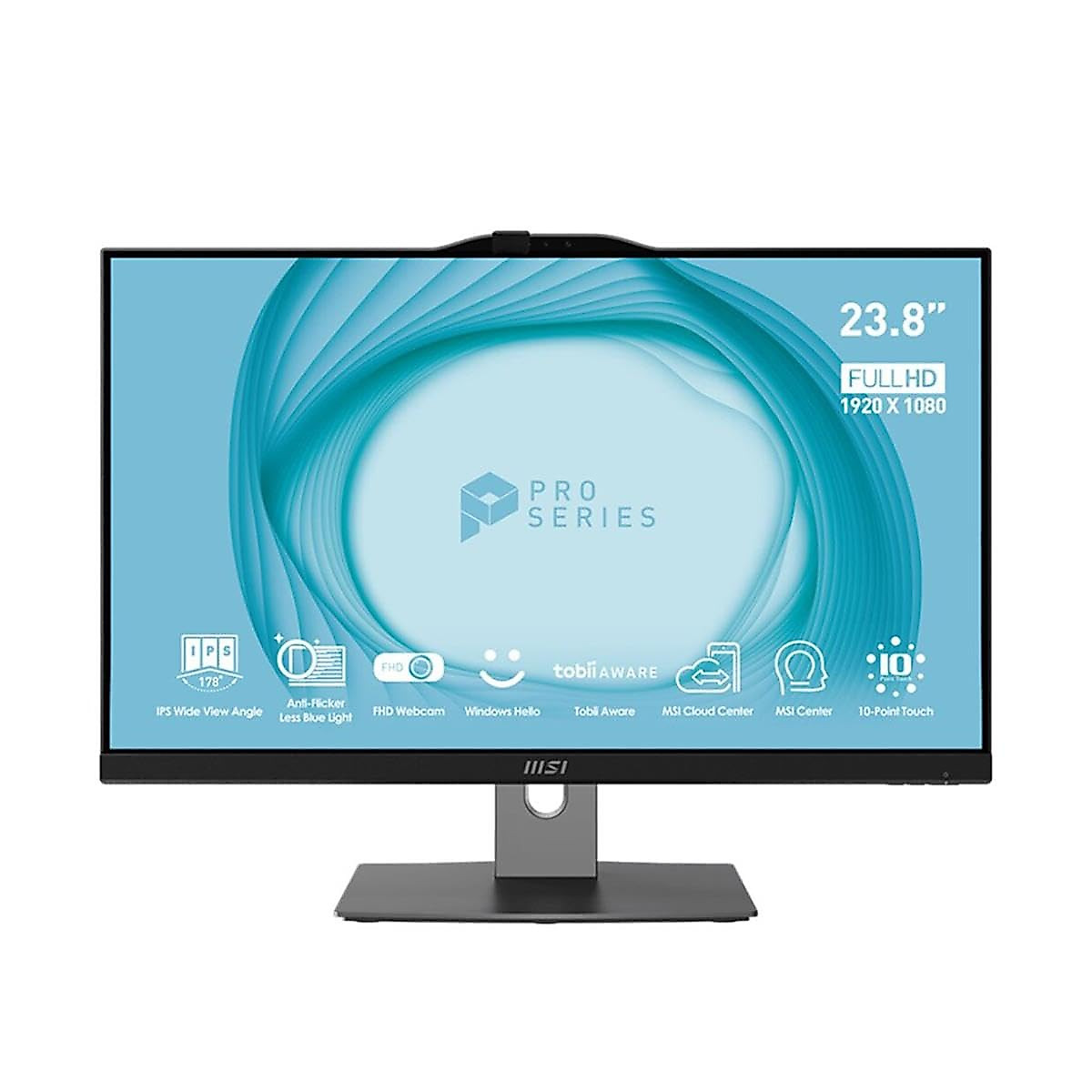 MSI PRO AP242 AIO Desktop, 23.8" FHD IPS-Grade LED, Intel Core i5-12400, 16GB(8GB*2) Memory, 500GB SSD, WiFi 6, BT 5.1, Black, Windows 11 Pro (12M-230US)