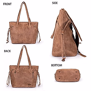 Montana West Tote Bag Concealed Carry Purses for Women Large Shoulder Handbags with Holster Brown MWL-G002BR4