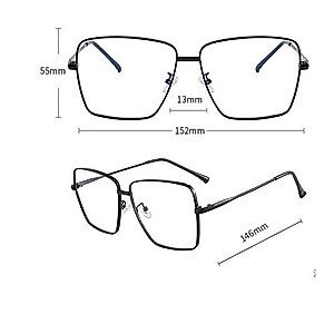 PARWANA Reading Glasses Eyeglasses Square Computer Readers Blue Light Blocking Anti Glare Oversized Flat Light Mirror (Color : C3, Size : +250)