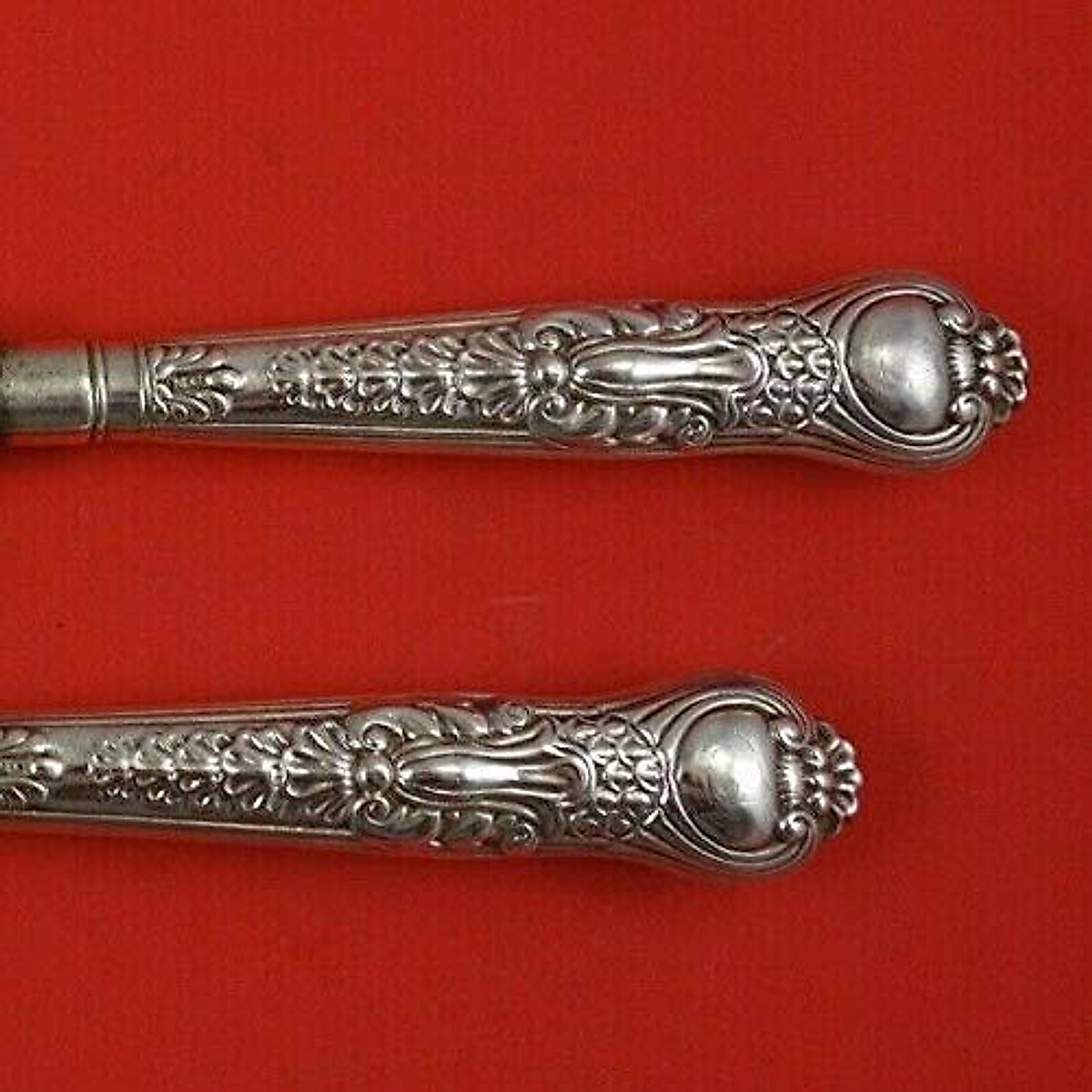 Coburg by Mary Chawer English Sterling Silver Roast Carving Set 2pc HH WS c.1836