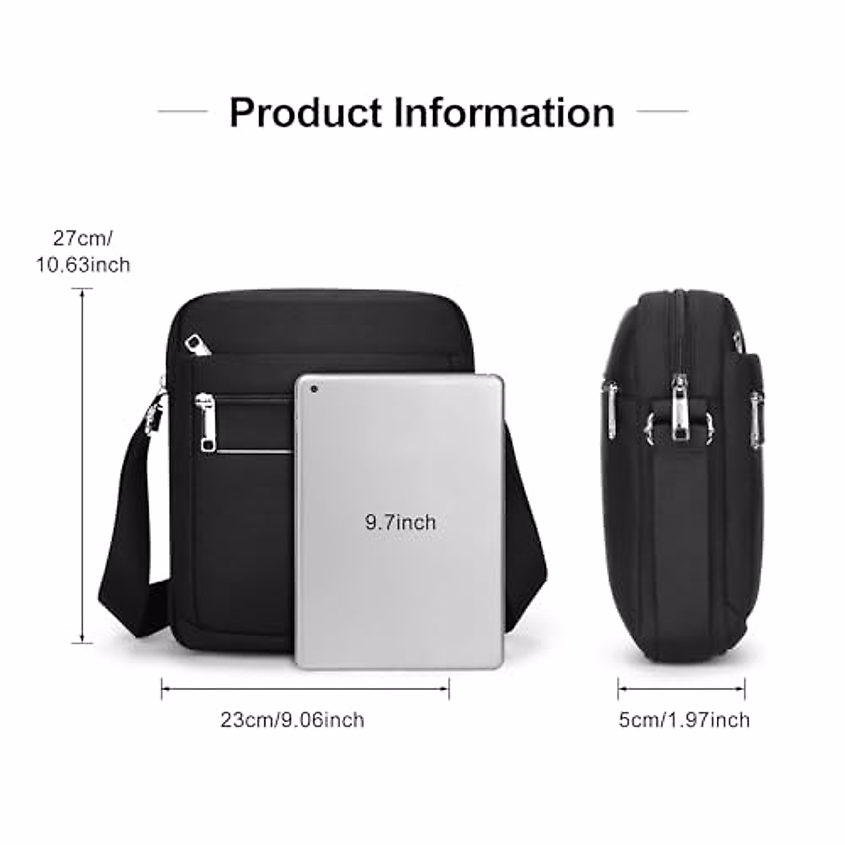 BAIGIO Small Messenger Bag for Men Shoulder Bag Crossbody Man Purse for Men Mini Ipad Bag Satchel Sling Bag Casual Business