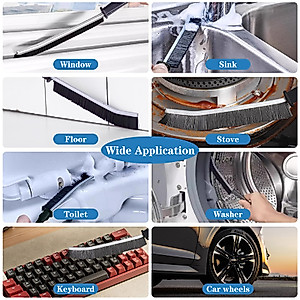 Crevice Cleaning Brush - 9 PCS Multifunctional Hard Bristle Crevice Cleaning Brush, Cleaning Tools Cleaning Brush for Household Use, Home, Kitchen, Bathroom, Window, Vehicle, Faucets, Toilet, Grout