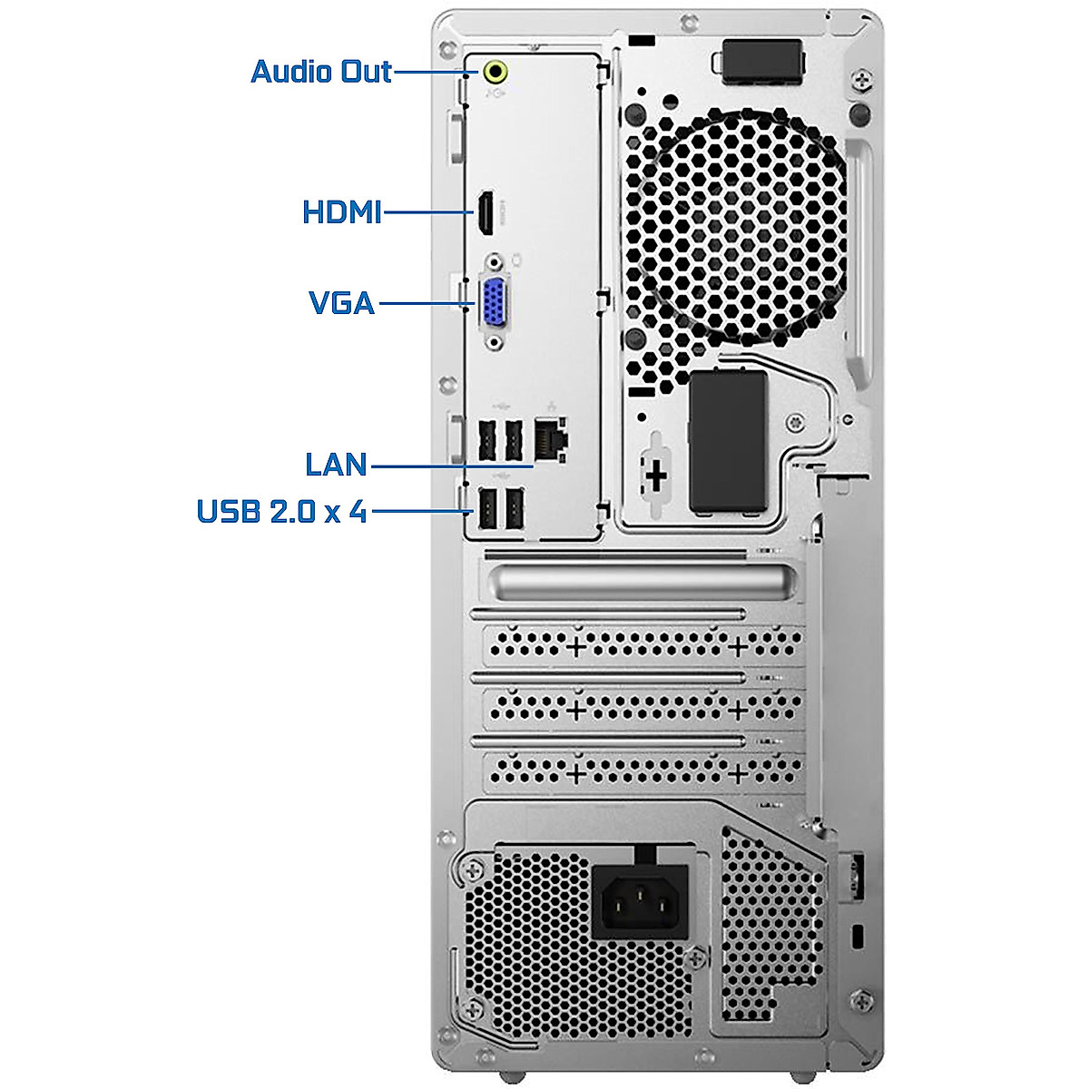 Lenovo IdeaCentre 5 Desktop, i9-12900K, 64GB RAM, 4TB NVMe SSD, HDMI, VGA, Wi-Fi, Bluetooth, USB C, Windows 11 Pro, white