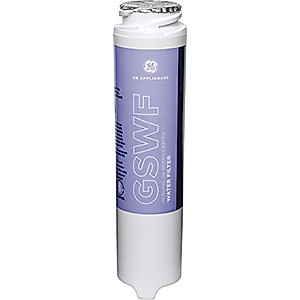 GE GSWF Refrigerator Water Filter | Certified to Reduce Lead, Sulfur, and 50+ Other Impurities | Replace Every 6 Months for Best Results | Pack of 1