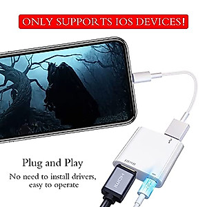 HIEbee Compatible with iPhone iPad to HDMI Adapter,1080P Digital AV Connector Adapter for iPhone12/11/11pro max/XR/XS/X/8/7 iPad Pro Air Mini iPod to TV/Projector/Monitor