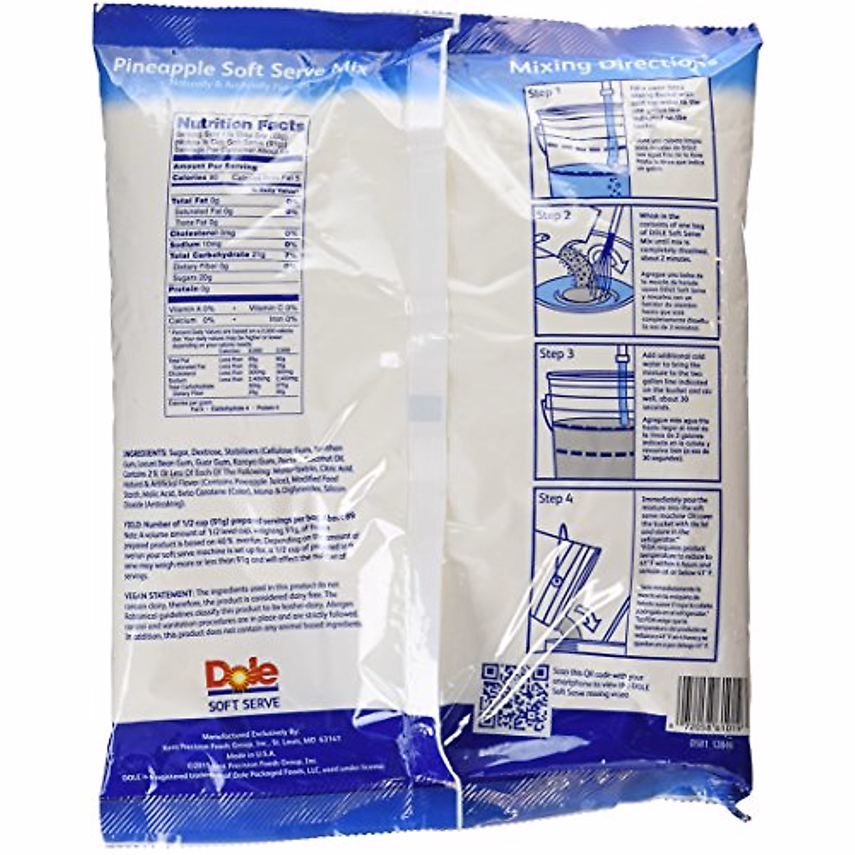 Dole Soft Serve Mix pineapple, 4.40 lbs