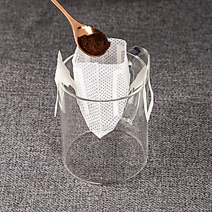 PARACITY 50Pcs Portable Coffee Filter Bag with Hanging Ear Design, Disposable Drip Coffee Filter Paper Bag single Serve, Pour Over Coffee Filter Compatible with a Wide Variety of Coffee Cups/Utensils
