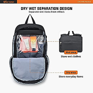 SKYSPER Packable Hiking Backpack 40L Lightweight Waterproof Backpack Travel Daypack for Men Women(Black)