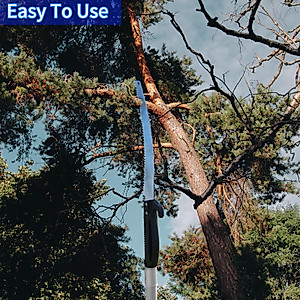 Karveden Pole Saw - 20 FT Telescoping Extension Pole Saws for Tree Trimming with 5FT-20FT Telescoping Pole, Anti-slip Handle, 19" 3X Detachable Saw for Tree Trimming, Camping, Manual Pruning Pole Saw