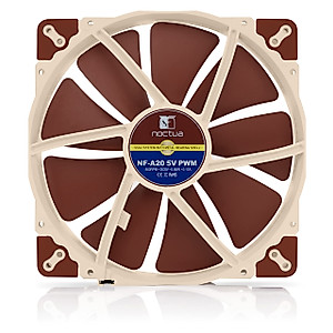 Noctua NF-A20 5V PWM, Premium Quiet Fan with USB Power Adaptor Cable, 4-Pin, 5V Version (200x30mm, Brown)