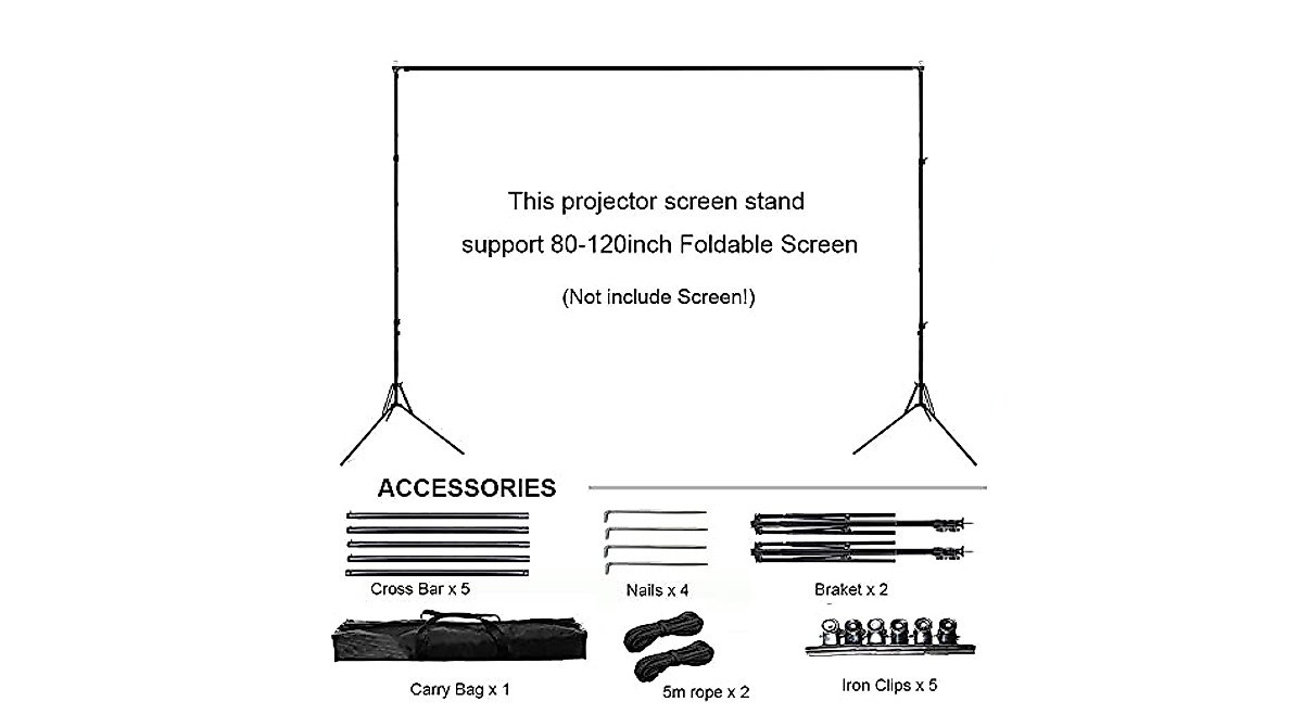 Portable Projector Screen Stand for Indoor & Outdoor Use | Qoody