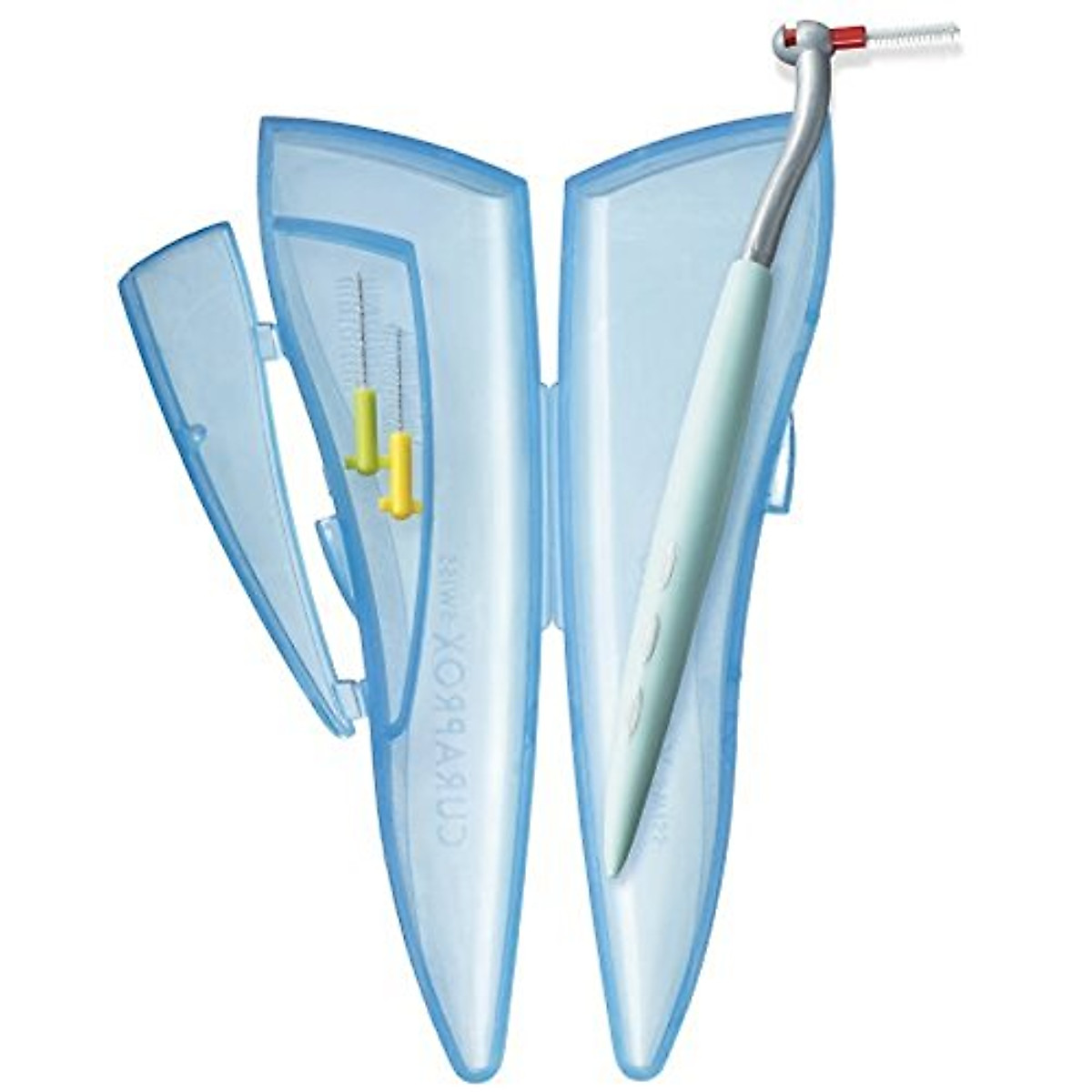 Curaprox CPS 457 Pocket Set Interdental Brushes, Pocket Set with Storage Box, Holder and All 5 CPS Prime Interdental Brushes