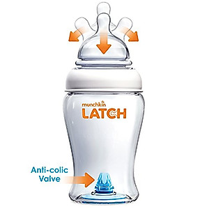 Munchkin® Latch™ BPA-Free Baby Bottle, White 8 Ounce, 1 Pack