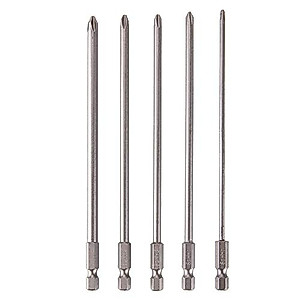 JUN-STORE SENMIAO-TH 5Pcs/Set Shank 1/4" S2 Steel Drill Bit Set 150mm Long Magnetic Hex Cross Head Screwdriver Screw Driver #246979