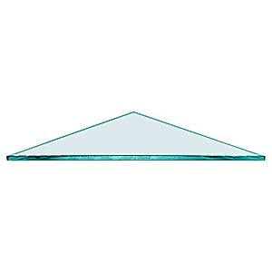 Troy Systems LLC Triangle Glass Shelf - 12 " x 12 " Inch -3/8 Inch Thick - Flat Polished