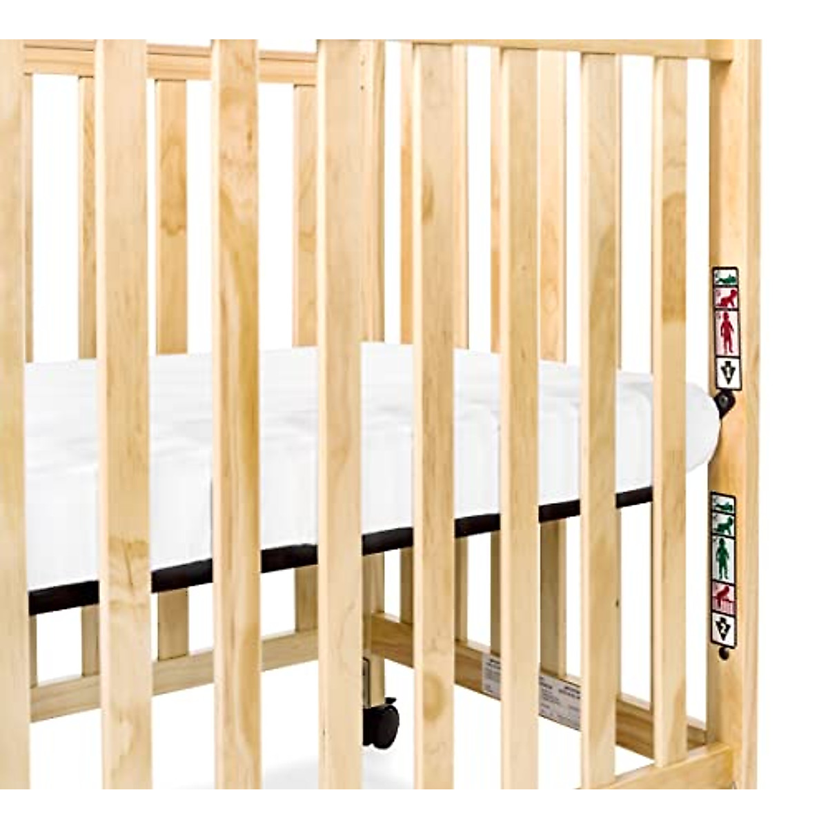 Child Craft Bristol Professional Series Compact Crib with Casters, Natural