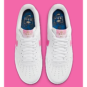 Nike Men's Air Force 1 07 PRM White/Lotus Pink-Yellow Gold (FD0778 100) - 11