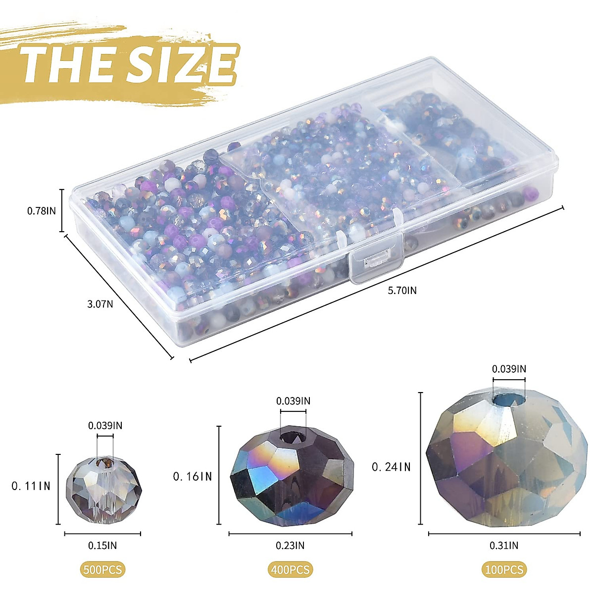 KINGSHINE 1000pcs 4/6/8mm Purple Color Briolette Crystal Glass Beads for Jewelry Making Supply,Round Rondelle Faceted Spacer Beads,Crystal Beads for Bracelets Necklaces DIY Crafts