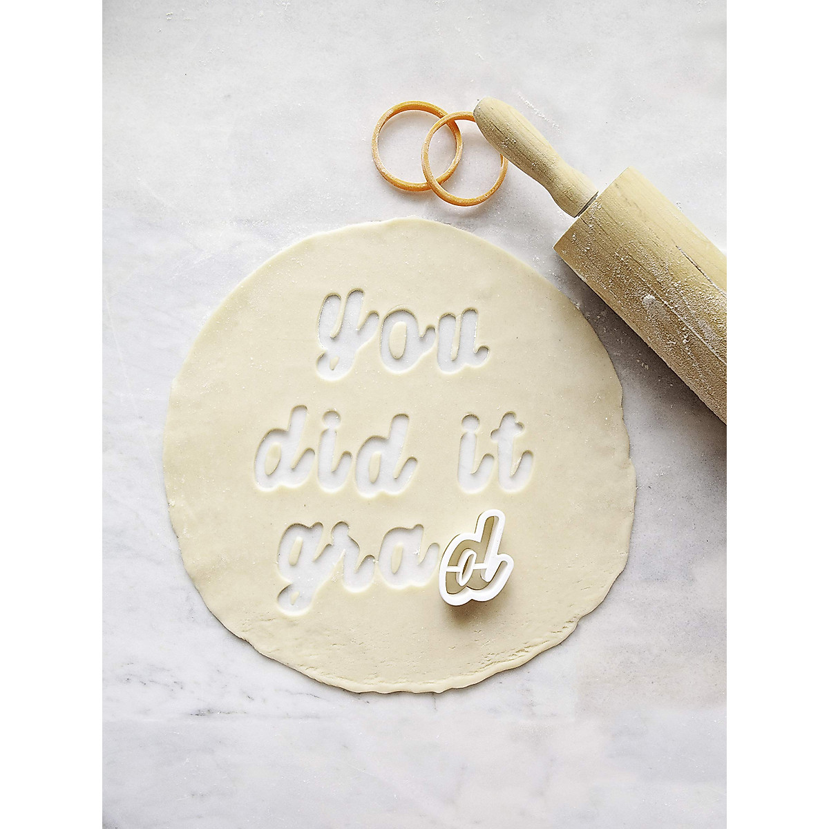 Talisman Designs Script Cookie Cutters | Set of 26 | White | Made of BPA Free Plastic | Small Letter Cutters for Cookies, Pies, Dough & Fondant | Baking Alphabet Cookie Cutters