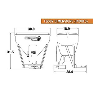 Buyers Products TGS02 SaltDogg 4.0 Cubic Foot Tailgate Salt Spreader