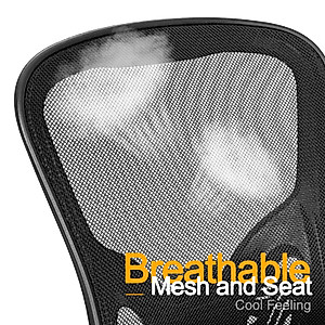 Drafting Chair Tall Office Chair, Standing Desk Chair 3.9'' Cushion, Ergonomic Mesh Computer Chair with Adjustable Foot Ring & Flip-Up Arm, Executive Rolling Swivel Stool for Office & Home. (Black)