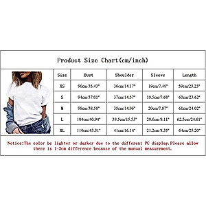 wodceeke Women's Cute Graphic T-Shirts Crewneck Short Sleeve Casual Simple Tee Summer Basic Tops (White G, S)