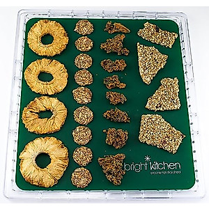 3 Silicone Non Stick Sheets Compatible With Ivation & Compatible With Gourmia Compatible with ChefWave Dehydrator 6-Tray fruit roll up crackers Teflon-Free