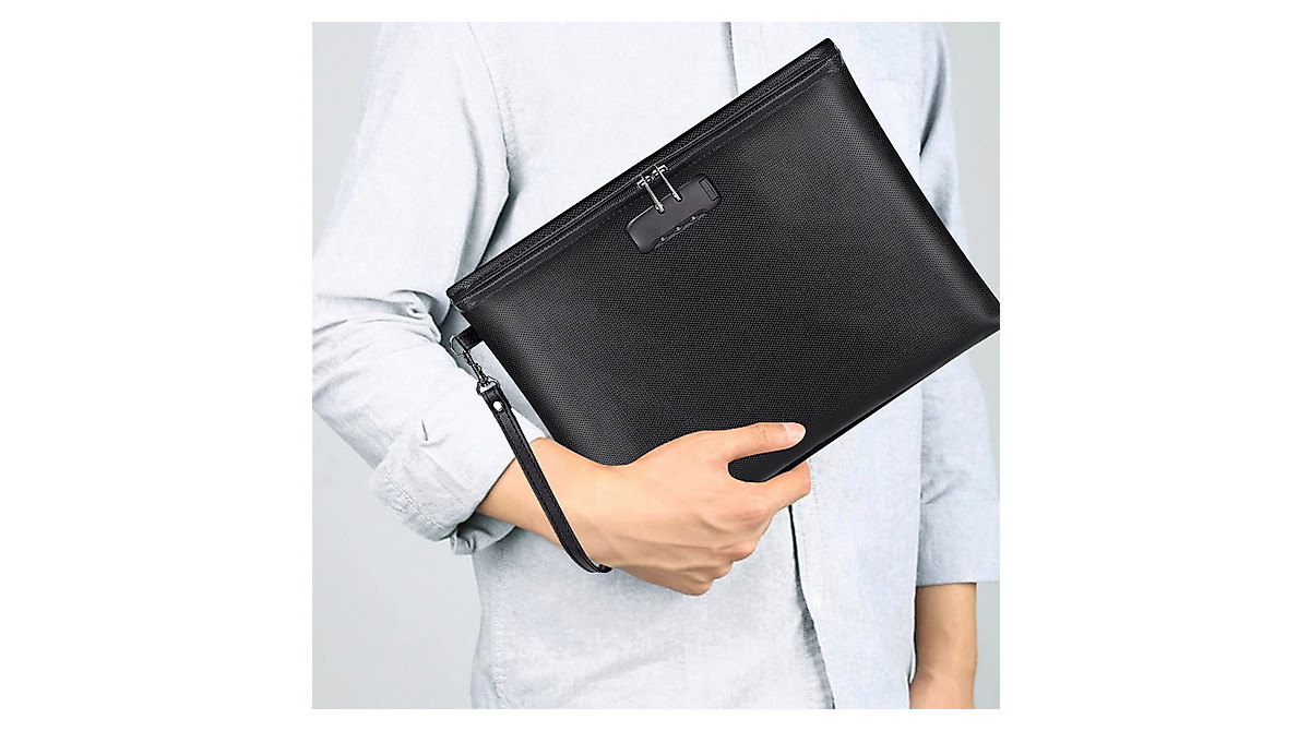 Fireproof Document Bag with Lock - Protect Your Valuables Safely
